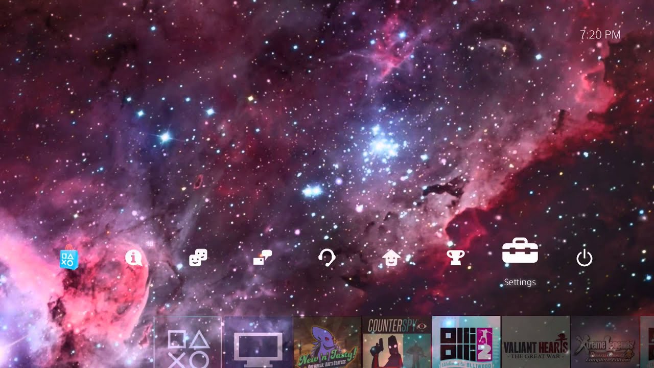 PS4 Dynamic Theme - A Magnificent Nebula - YouTube