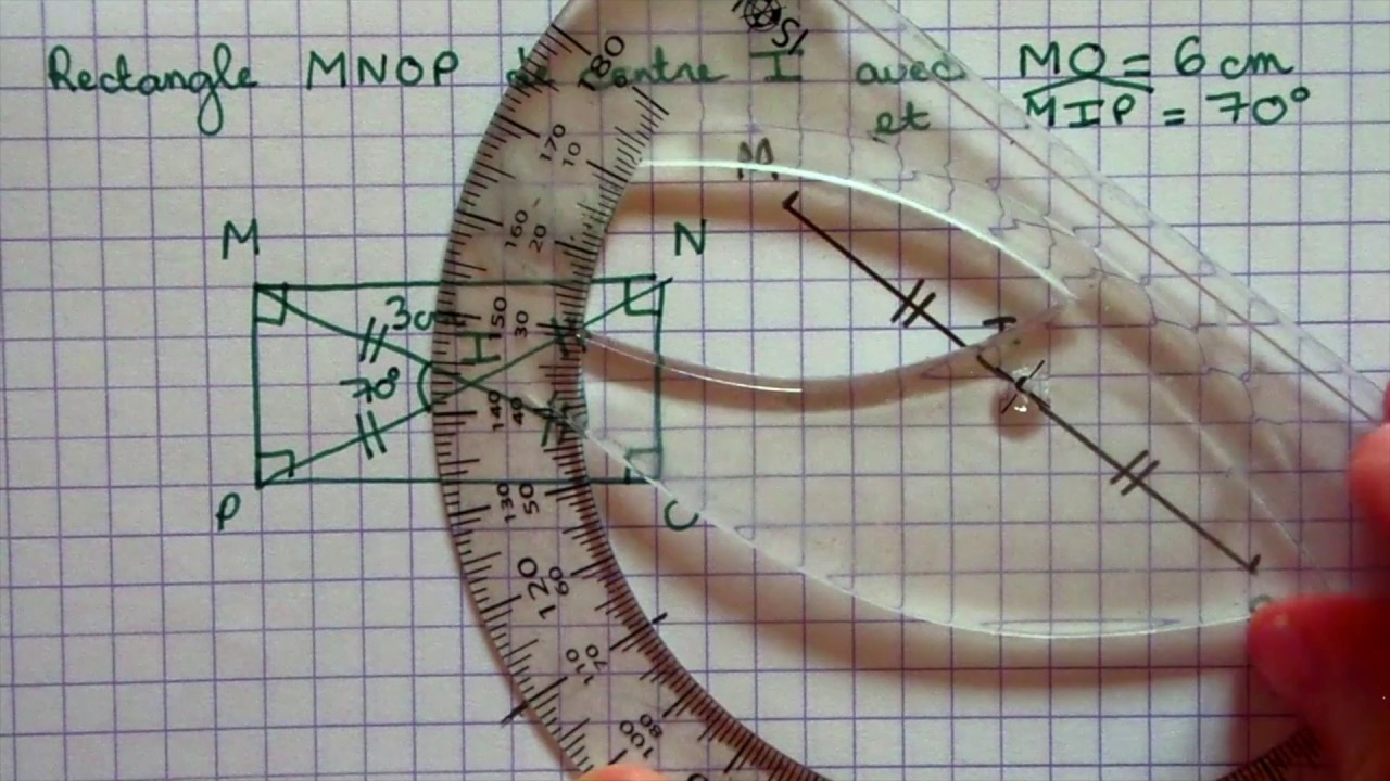 Méthode : Construire un rectangle à partir de ses diagonales - YouTube
