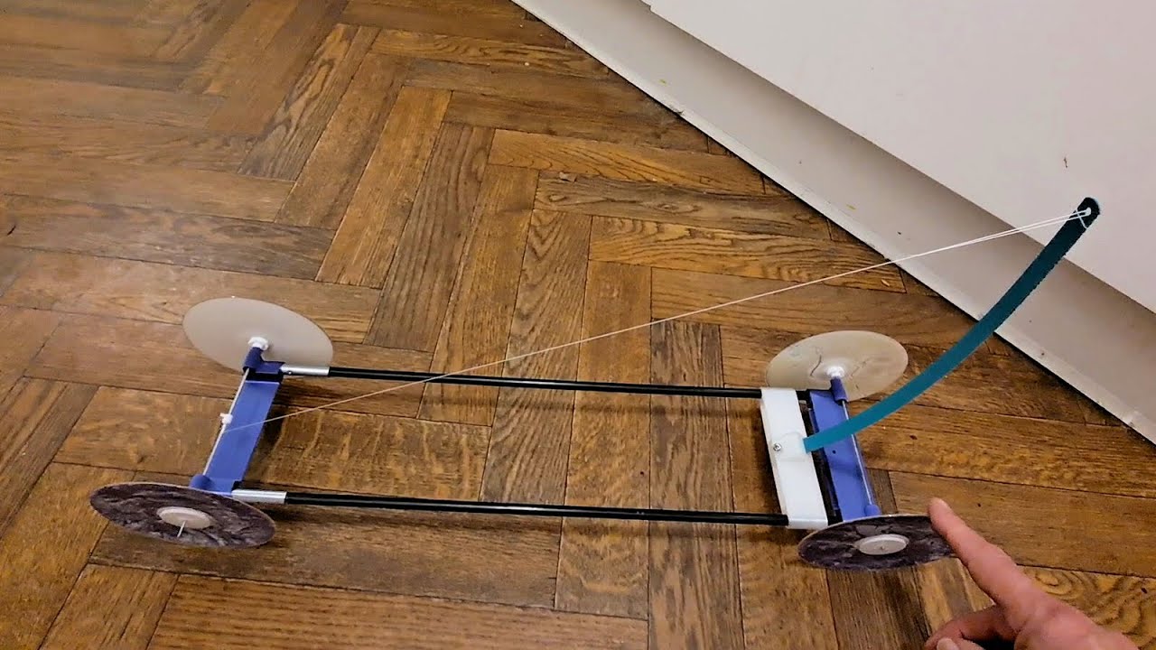 Hacksaw Blade spring powered car - YouTube