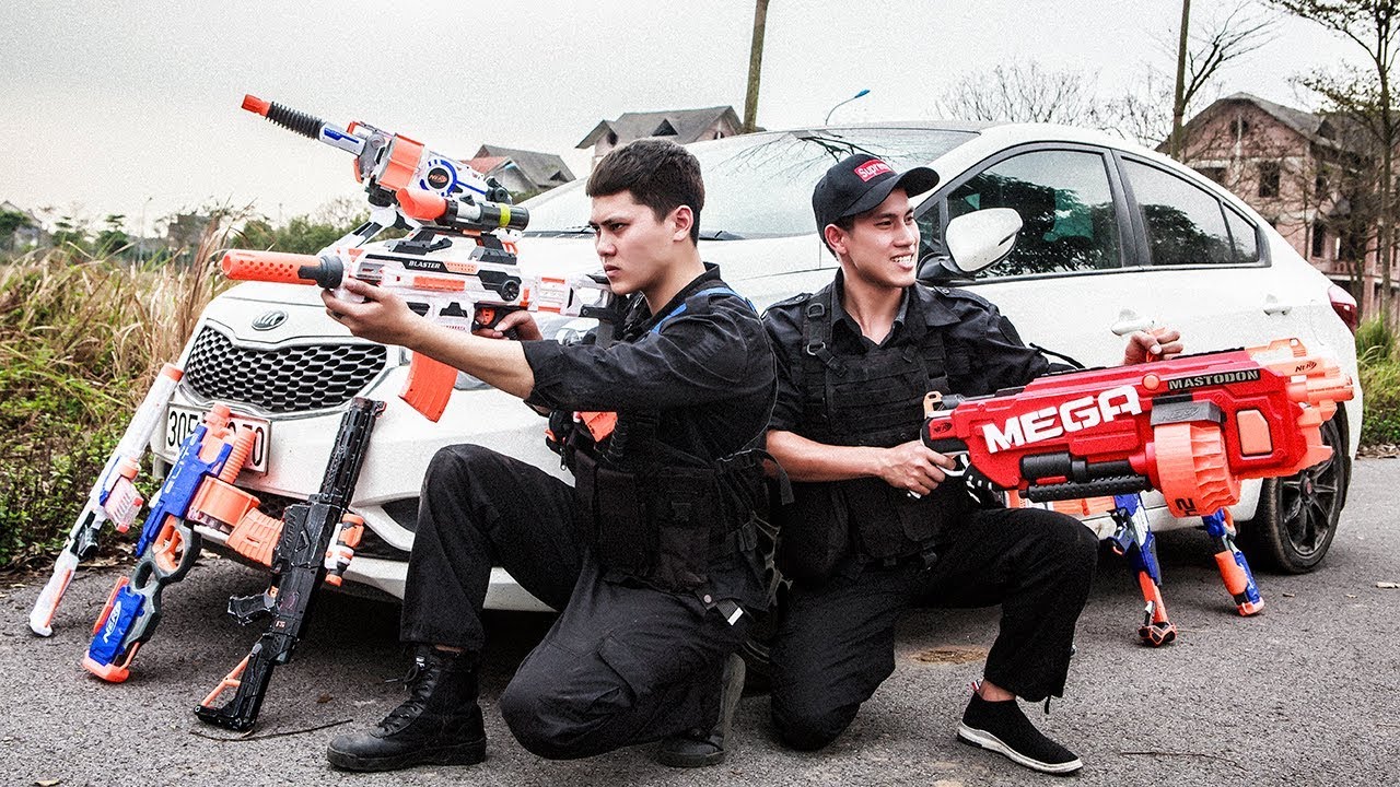 LTT Gaming Nerf Guns : Special police Seal X with duty attack fight ...