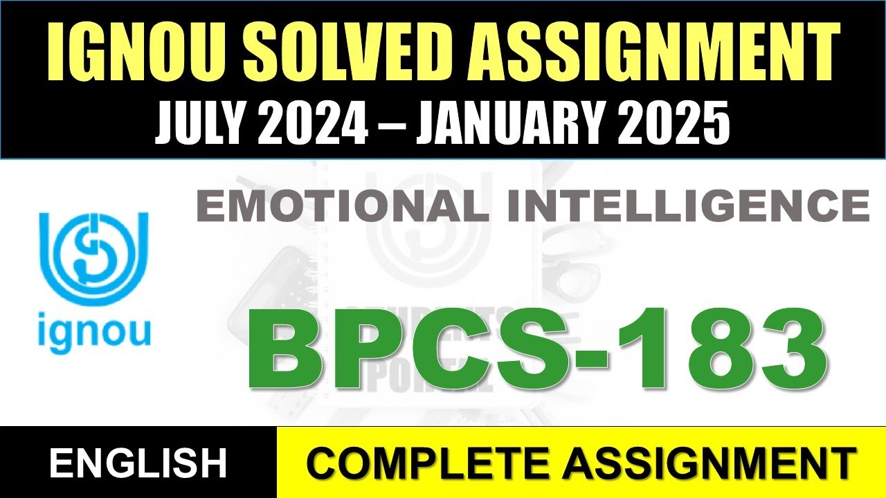 BPCS 183 Solved Assignment 2024-25 || bpcs-183 solved assignment in ...