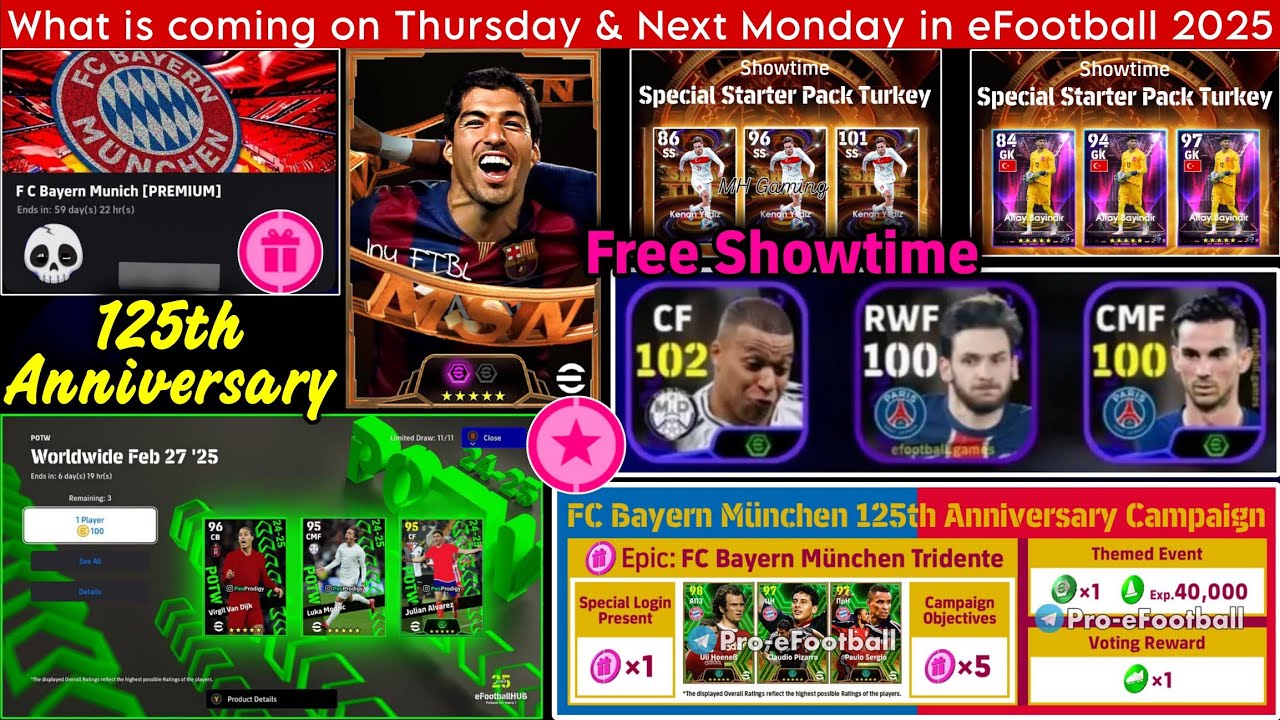 Free Showtime: What is coming on Thursday & Next Monday in eFootball 25 ...