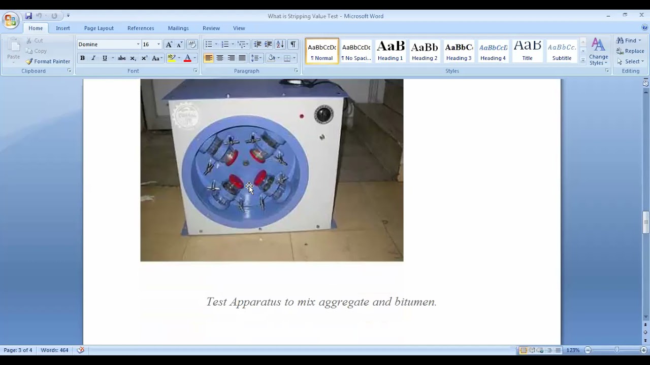 STRIPPING VALUE TEST OF BITUMEN - YouTube