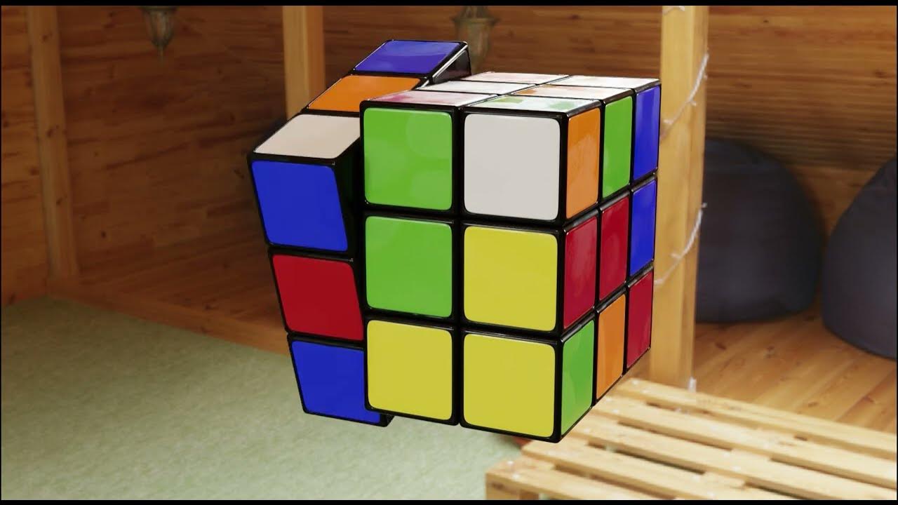 Rubik's Cube 3D Animation Improved - YouTube