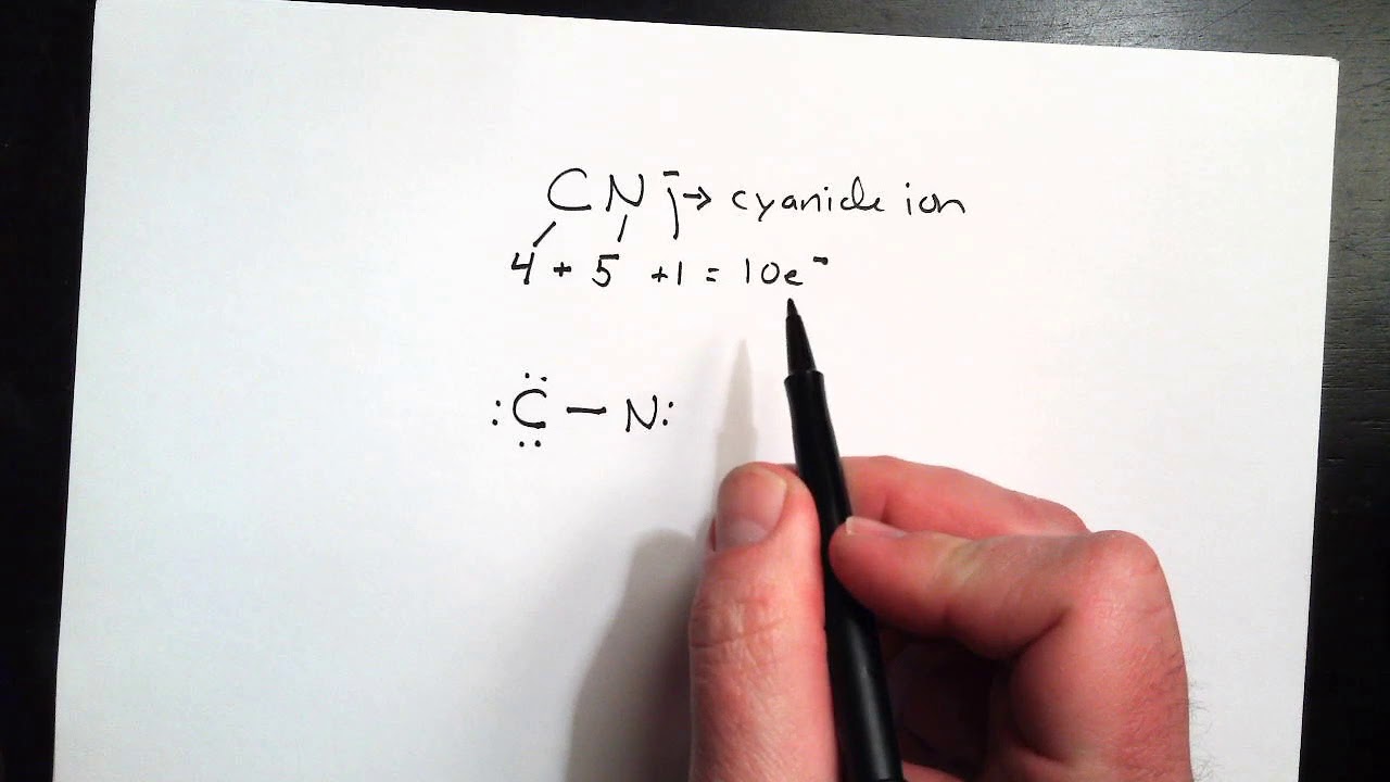 Drawing Lewis Structures 5 cyanide ion - YouTube