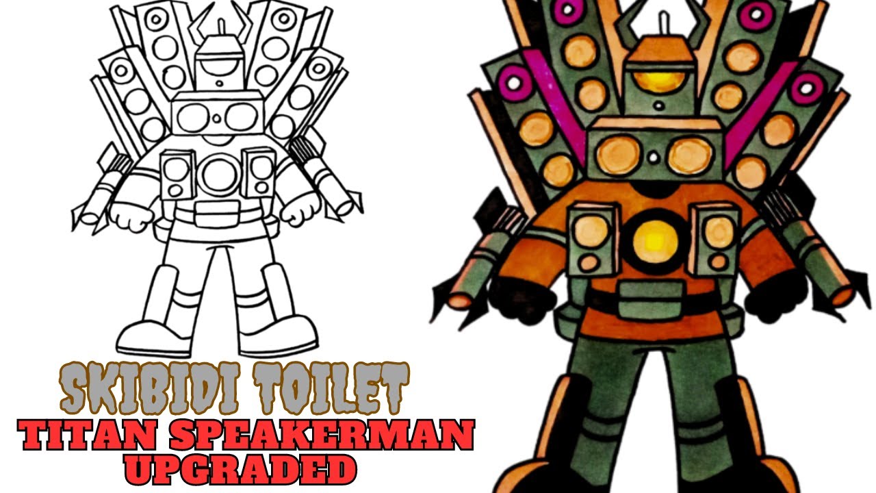 How To Draw Titan Speakerman Upgraded | Skibidi Toilet | Easy Step By ...