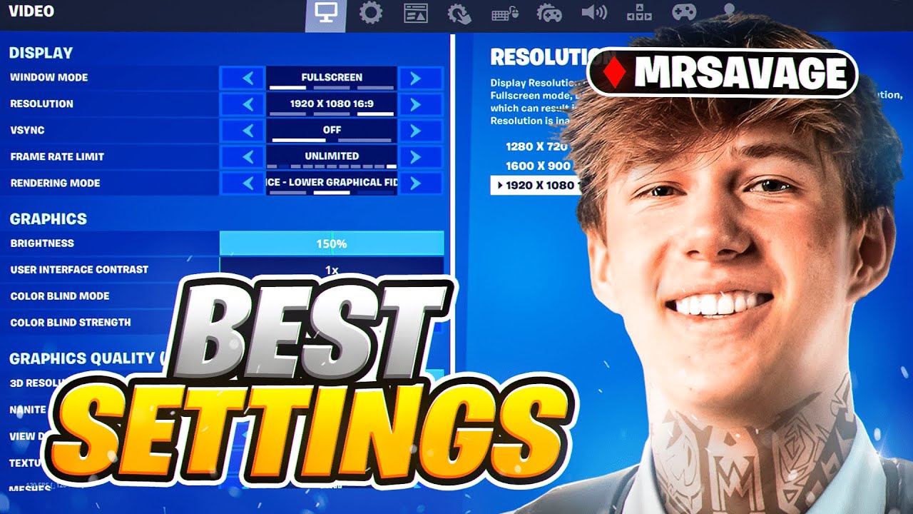 MrSavage’s Insane NEW Fortnite Settings LEAKED – Aim Like a PRO! - YouTube
