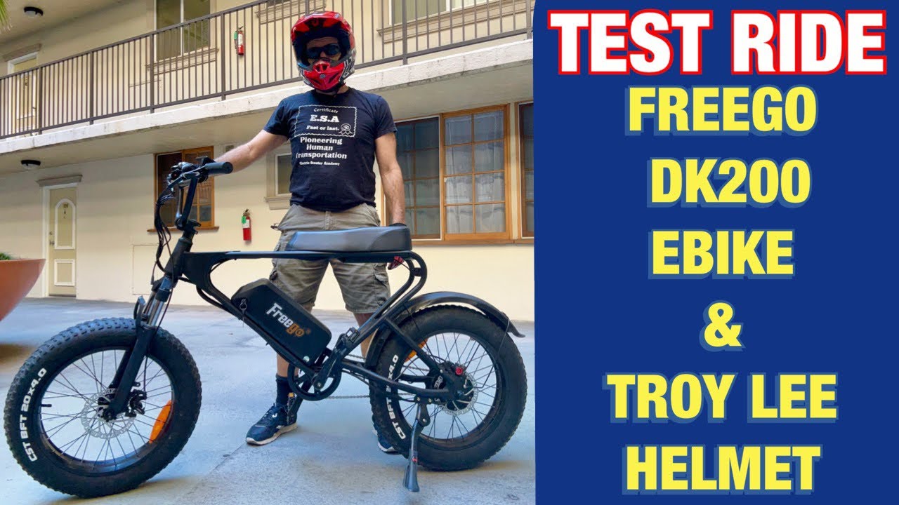 Best budget ebike! Freego DK200 fat tire bike & Troy Lee helmet tryout ...