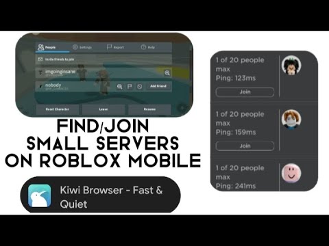 How to find or join empty/small servers on roblox mobile (2025|still ...