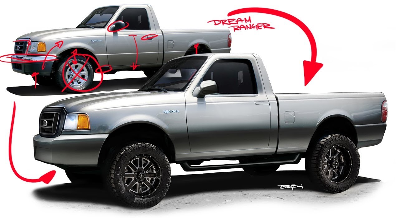 Ford Ranger Re-design - Designing the truck of my DREAMS - YouTube