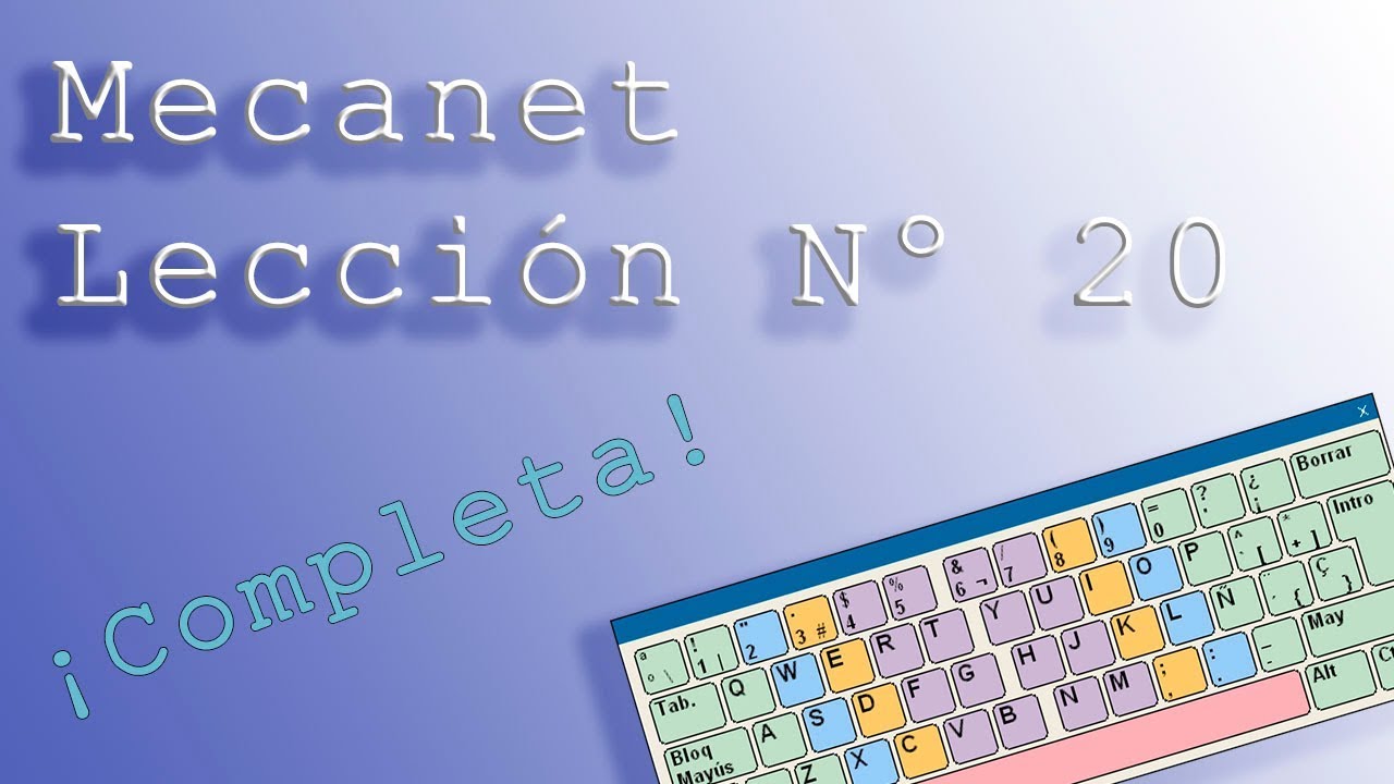 Mecanet - Lección 20 - Tipeo - YouTube