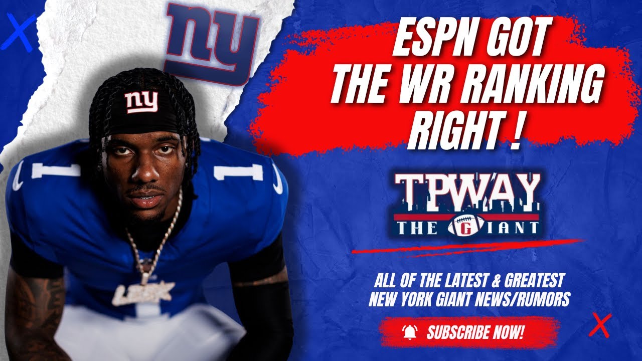 ESPN Top 10 WR Ranking ! | New York Giant News / Rumors | & more ...