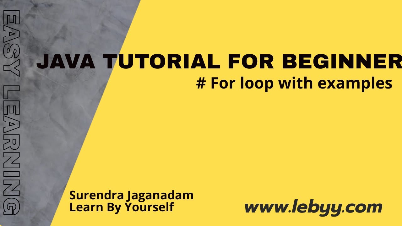 Java Tutorial for Beginners || for loop examples - YouTube