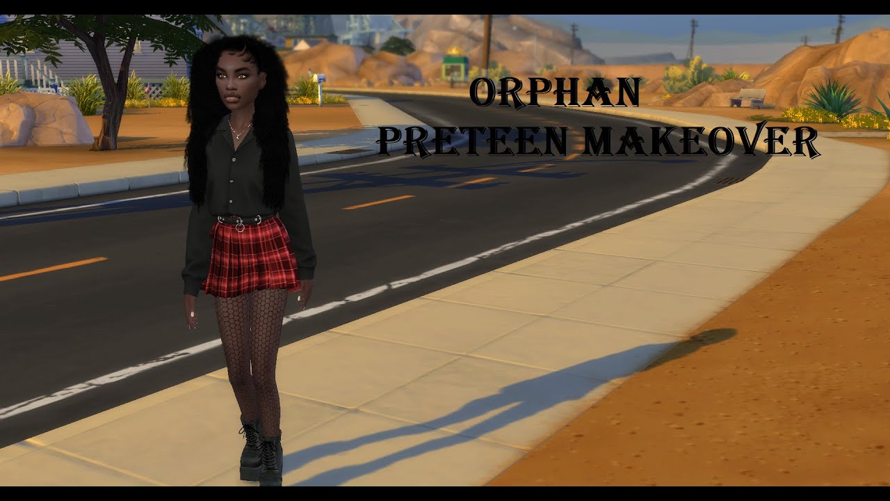 CAS Orphan Preteen Makeover ~ Sims 4 gameplay prep - YouTube