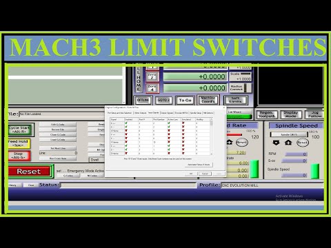 CNC BUILD PART 33 - MACH3 CONFIGURATION FOR X-AXIS LIMIT SWITCHES - YouTube