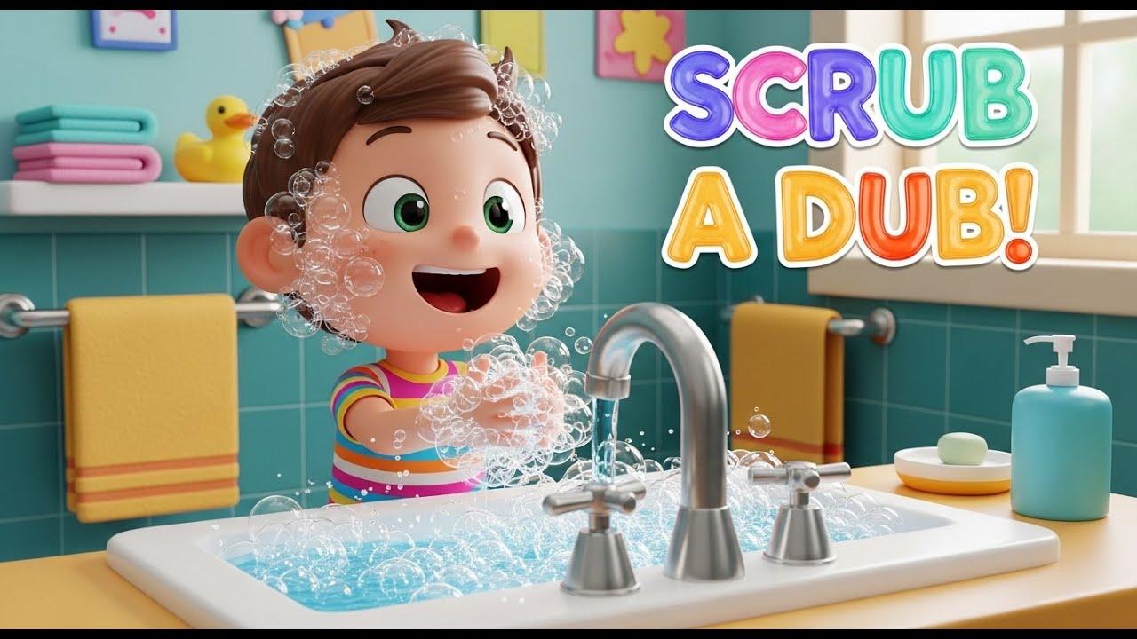 🎵 Wash Your Hands, Scrub a Dub | Fun Handwashing Song for Kids ...