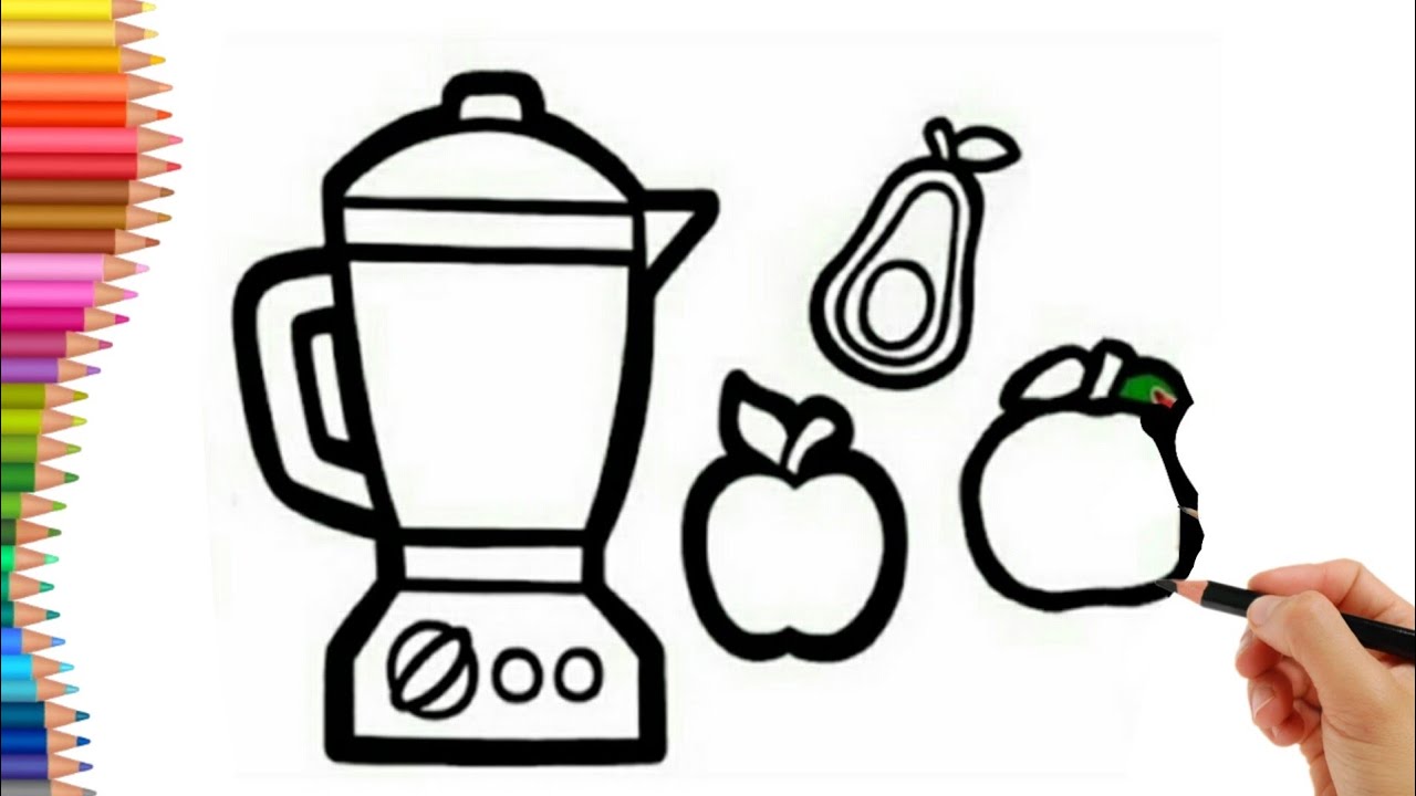 How to draw a food mixer machine// somser drawing academy - YouTube