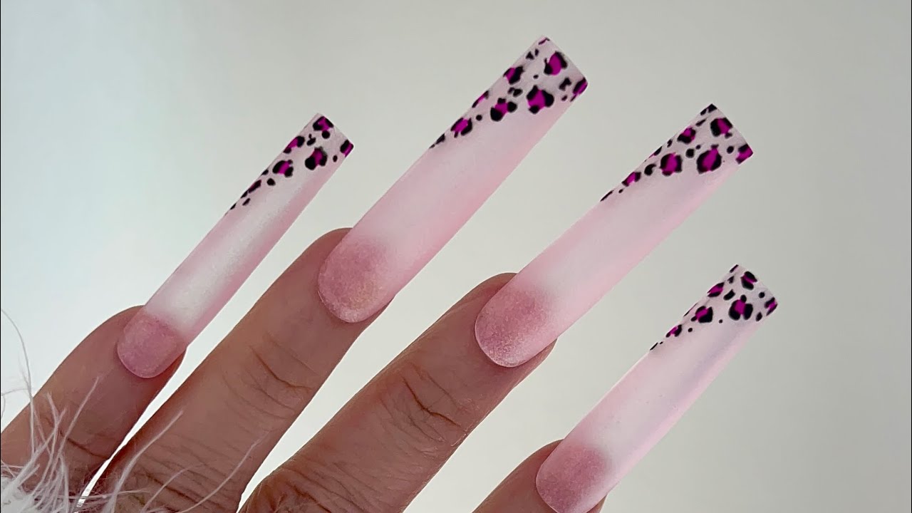 XXL Long Nail Design Step by Step For Beginner! New Nails - YouTube