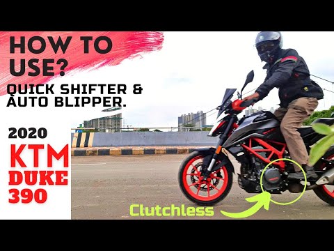 🔥 How to use QUICK SHIFTER & AUTO BLIPPER ON KTM DUKE 390 BS6 ...