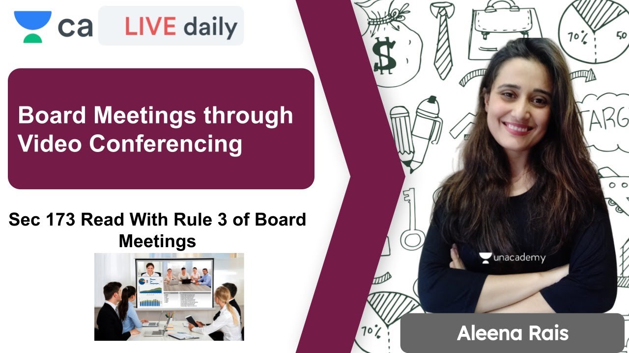 Board Meetings through Video Conferencing | Sec 173 Read With Rule 3 of ...