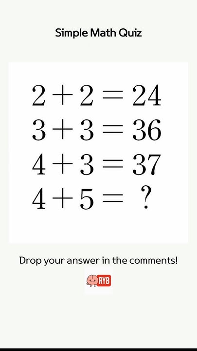 Simple math quiz - YouTube