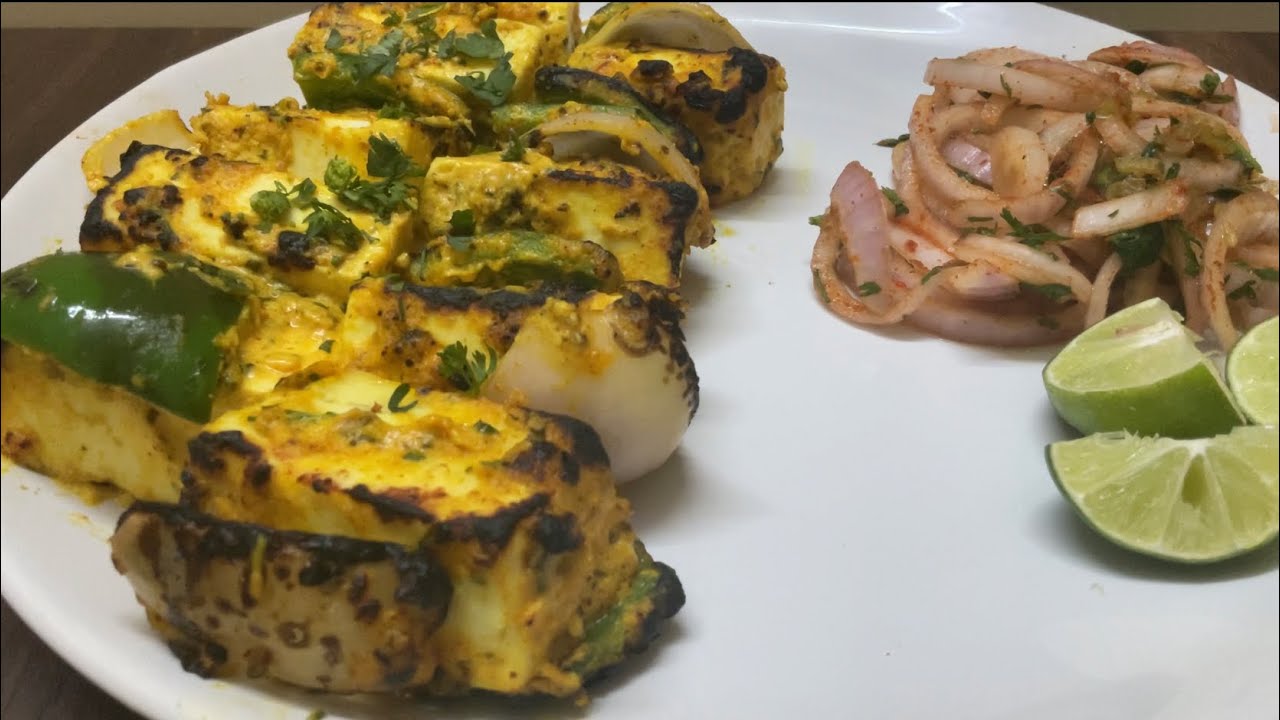 Paneer lehsuni tikka recipe | Restaurant style Paneer lehsuni tikka ...