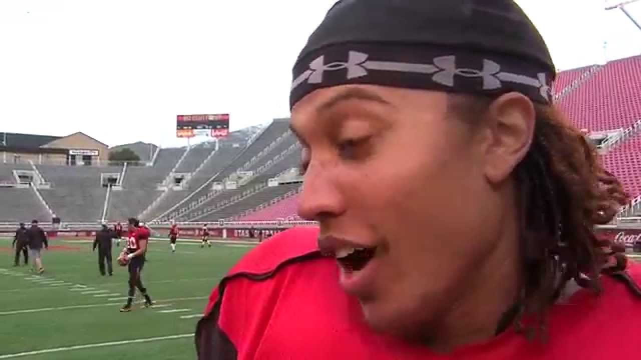 Utah WR Dres Anderson interview and highlights scrimmage 4/4/2014 - YouTube