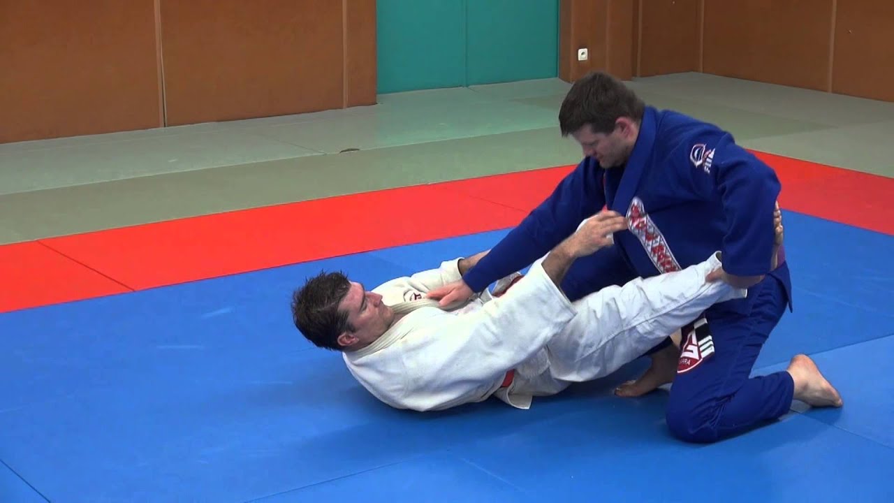 BJJ - Tripod sweep - Cross knee guard pass and Leg drag - YouTube