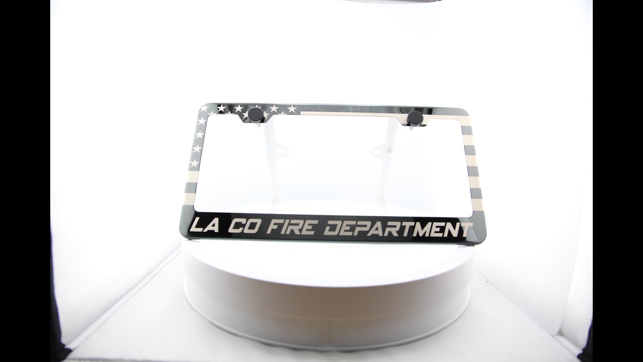 “LA Co Fire Department” License Plate Frame – Heroic Black Design - YouTube