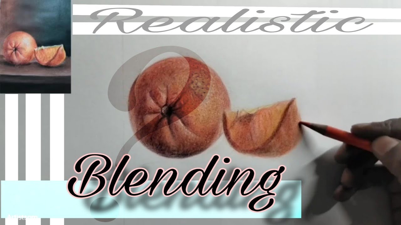 How To Draw An Orange/Colour Pencil Tutorial - YouTube