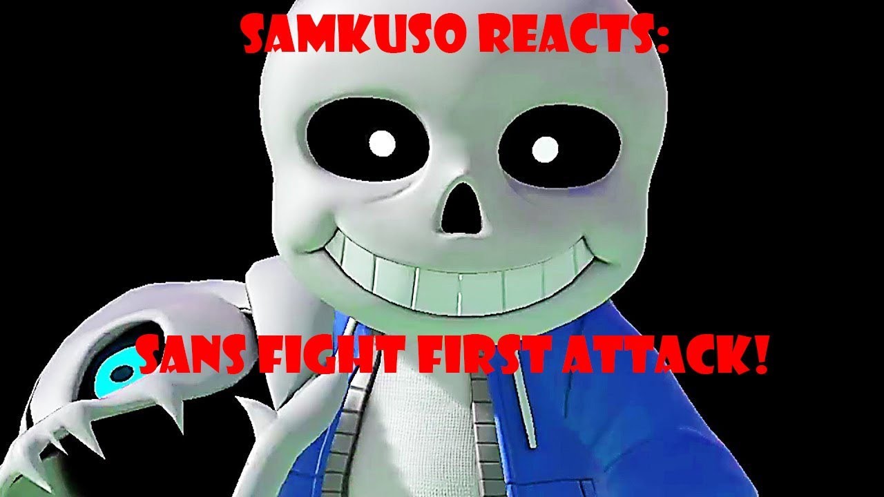 SAMKUSO REACTS TO SANS FIRST ATTACK IN UNDERTALE! -INSANE REACTION ...