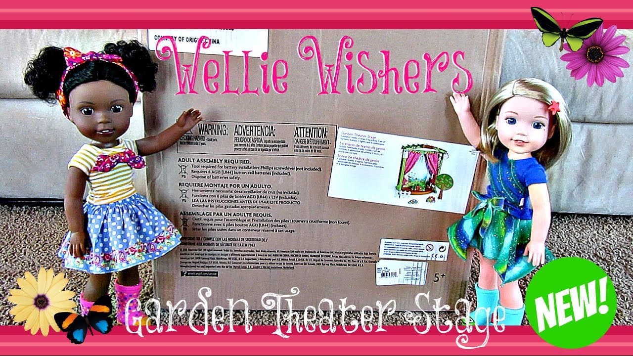 WELLIE WISHERS GARDEN THEATRE STAGE by AMERICAN GIRL - UNBOXING AND ...