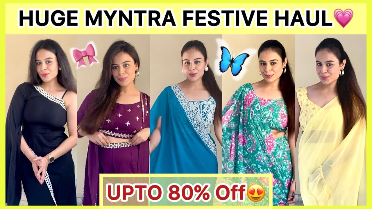 *HUGE* MYNTRA FESTIVE HAUL🧡| UPTO 80% off😍 |TRY-ON HAUL💛 | Mahak Arora ...