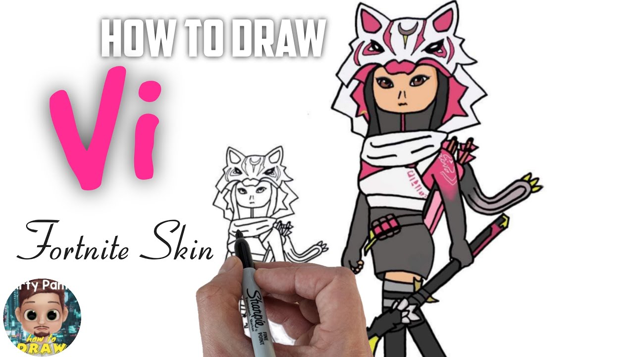 How To Draw Vi | Fortnite Skin - YouTube