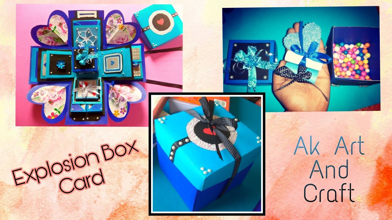 Explosion Box card | Gift box card | New Year 2019 - YouTube
