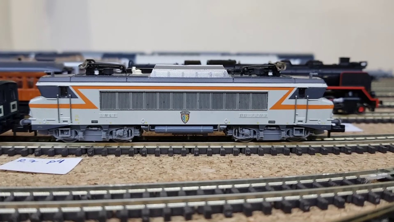 BB 7200 SNCF con sonido de Fleischmann - Escala N - YouTube