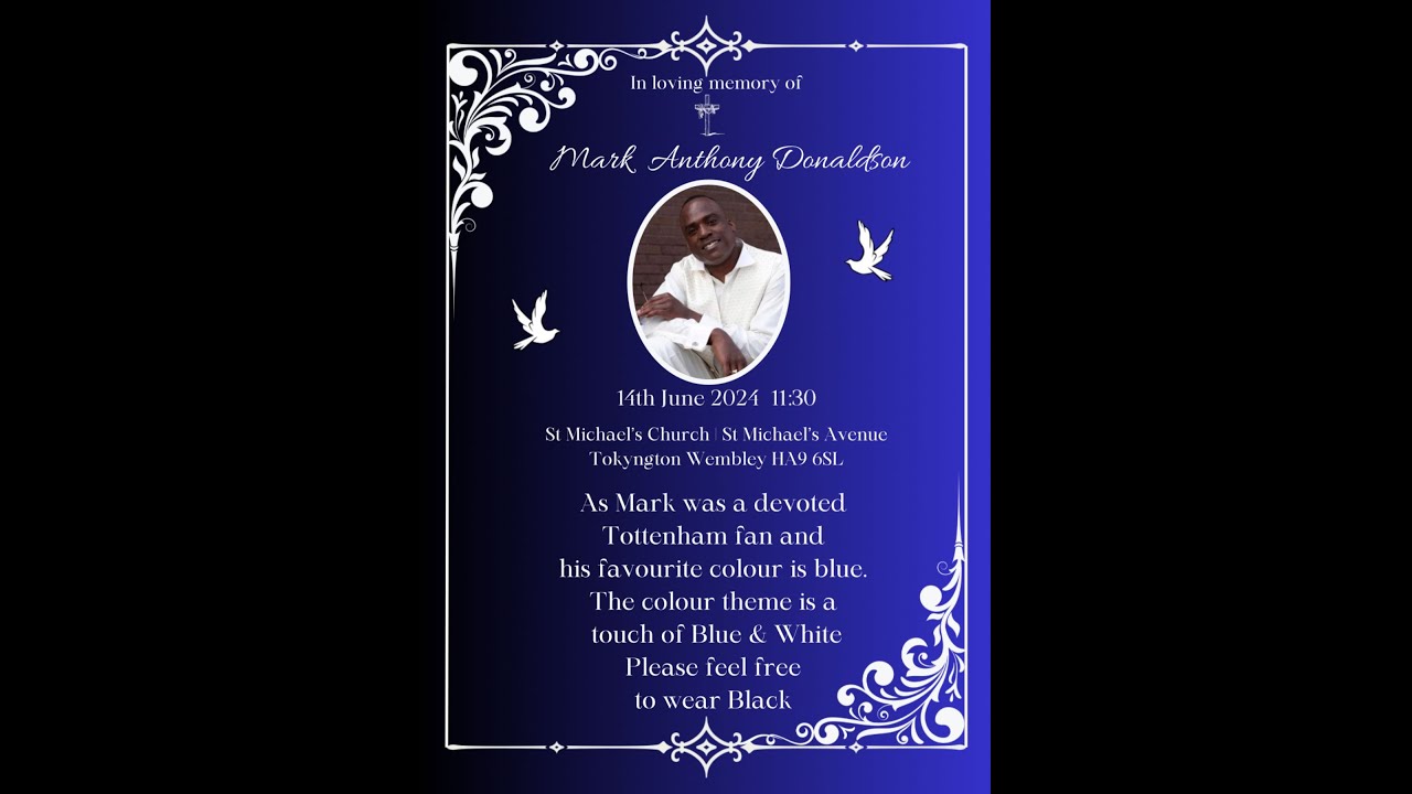 In Loving memory of Mark Anthony Donaldson - YouTube