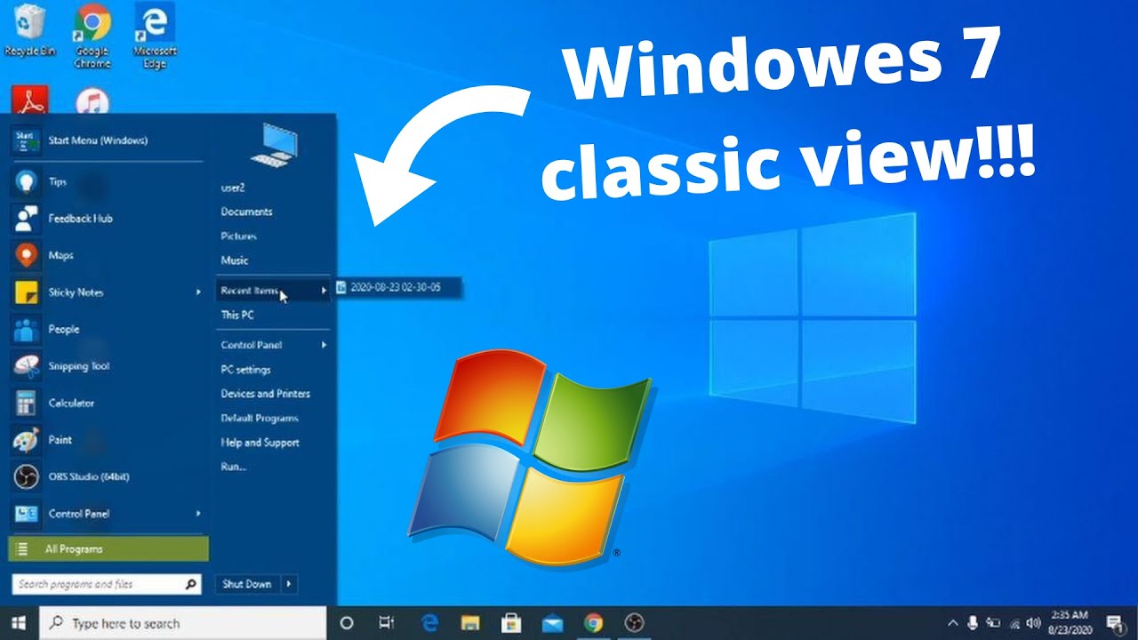how to change look of windows 10 to windows 7 - windows 10 transformed ...