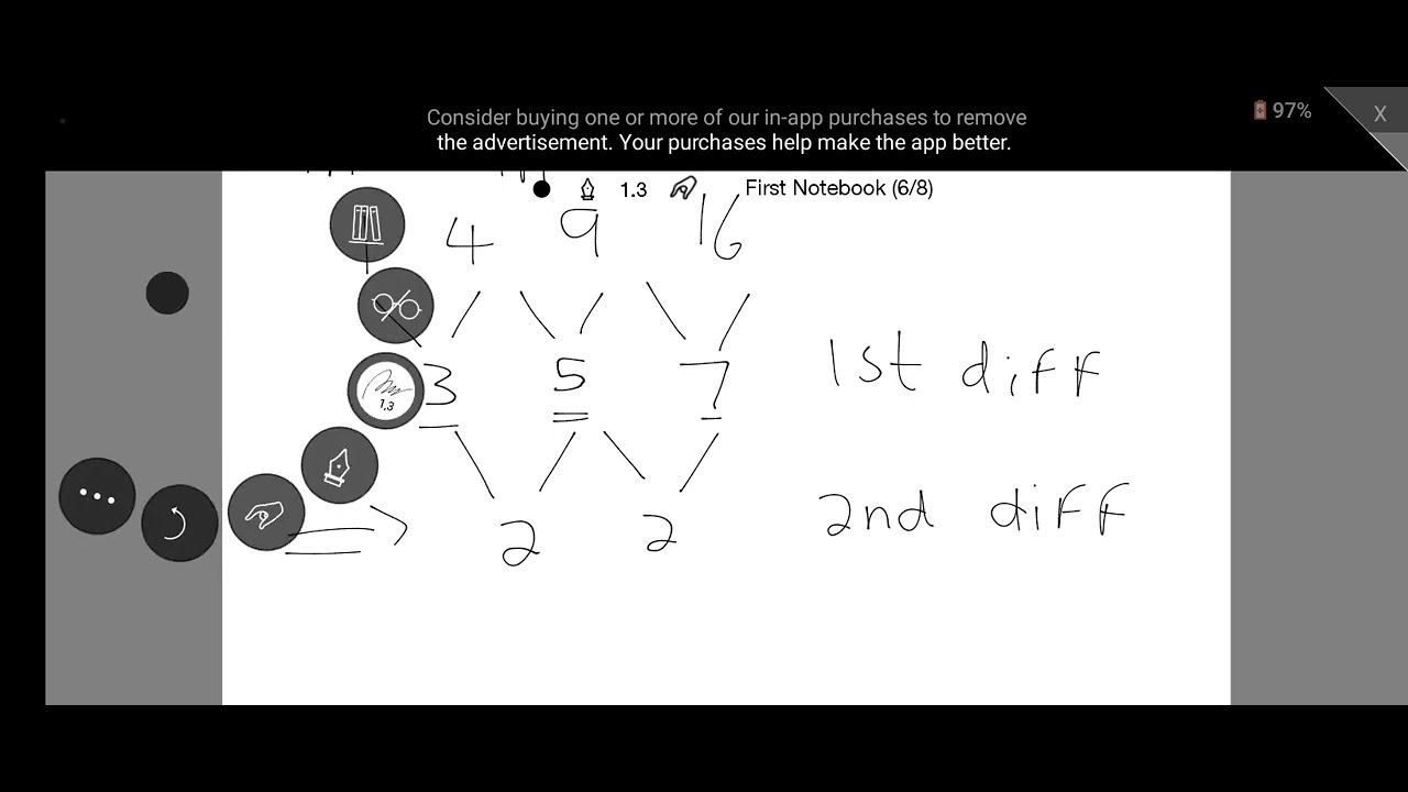 equation of a quadratic Sequence method 1 - YouTube