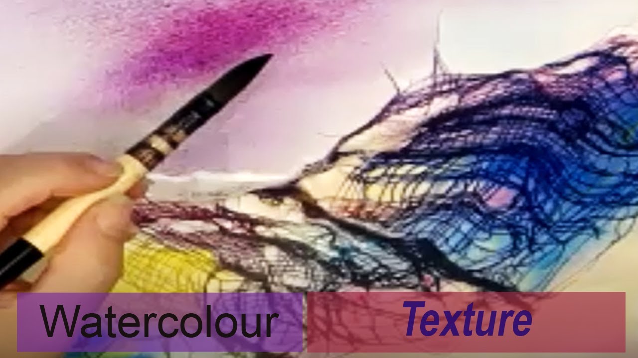 Abstract watercolour painting | How to add texture with cheesecloth ...