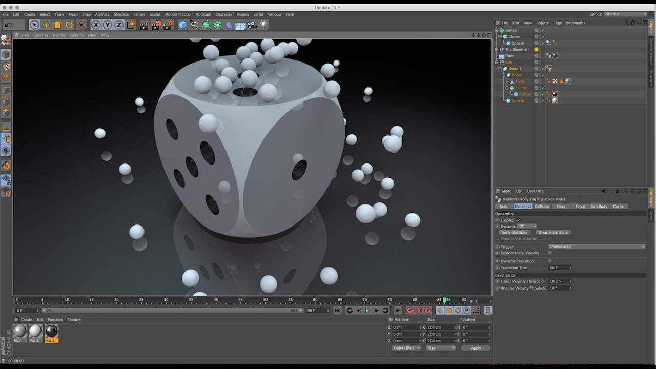 Set Selection Using Boole in Cinema 4D Tutorial - YouTube