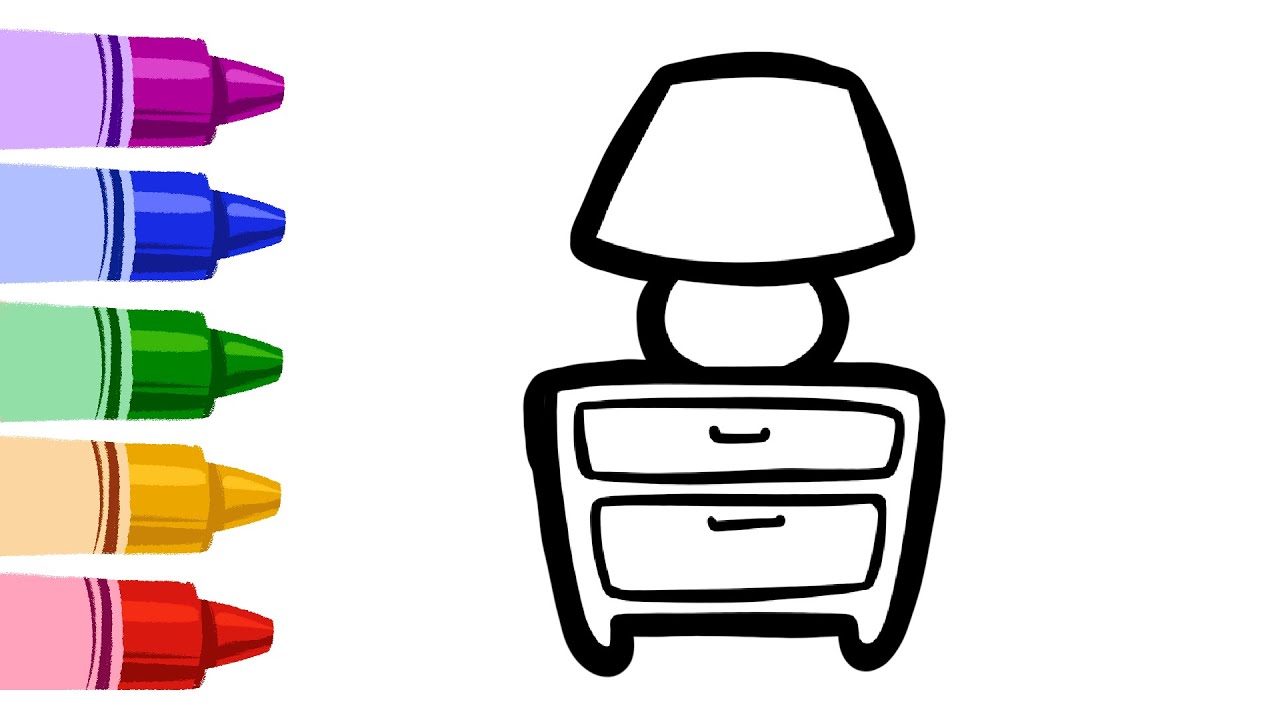 Bedside Table | Easy Oil Pastel Drawing and Colouring for Kids | ArtKid ...