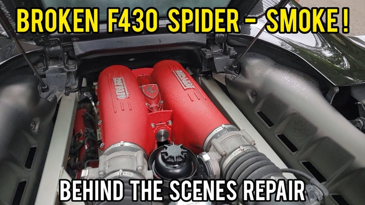 Broken Ferrari F430 Spider - repair - Behind the scenes of the review ...