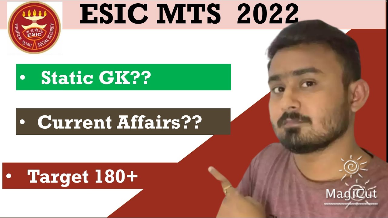 ESIC MTS GA Preparation | ESIC MTS Previous Year Paper | ESIC MTS Exam ...