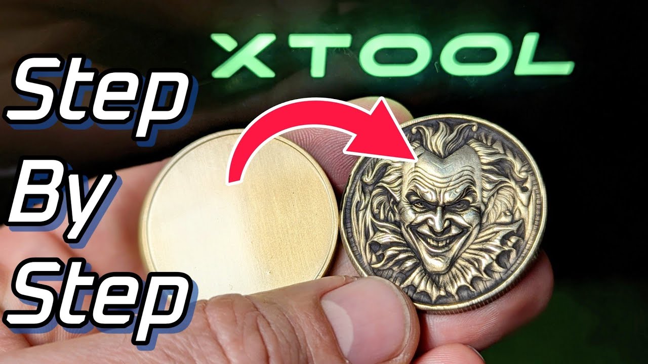 Brass Coin Embossing Made Easy - xTool F1 Ultra Fiber Laser - YouTube