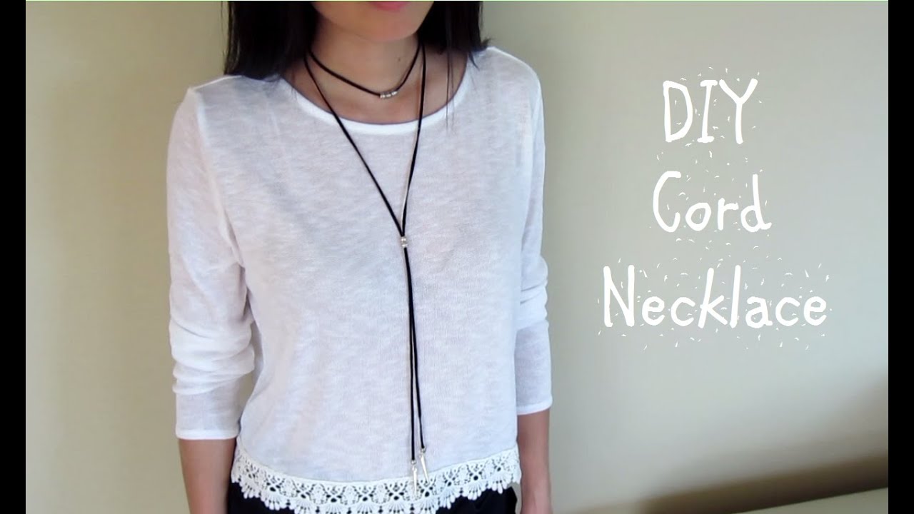 DIY: Suede Cord Necklace - YouTube