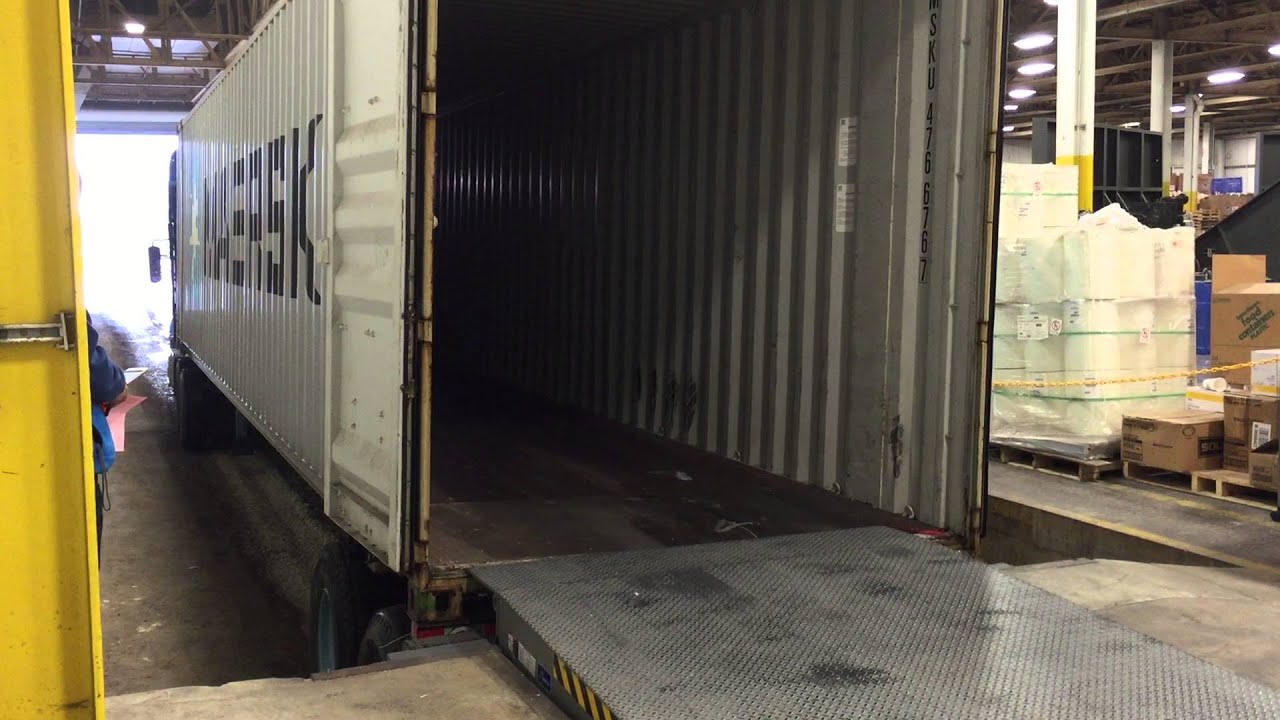 Loading the Truck in our new covered loading dock - YouTube