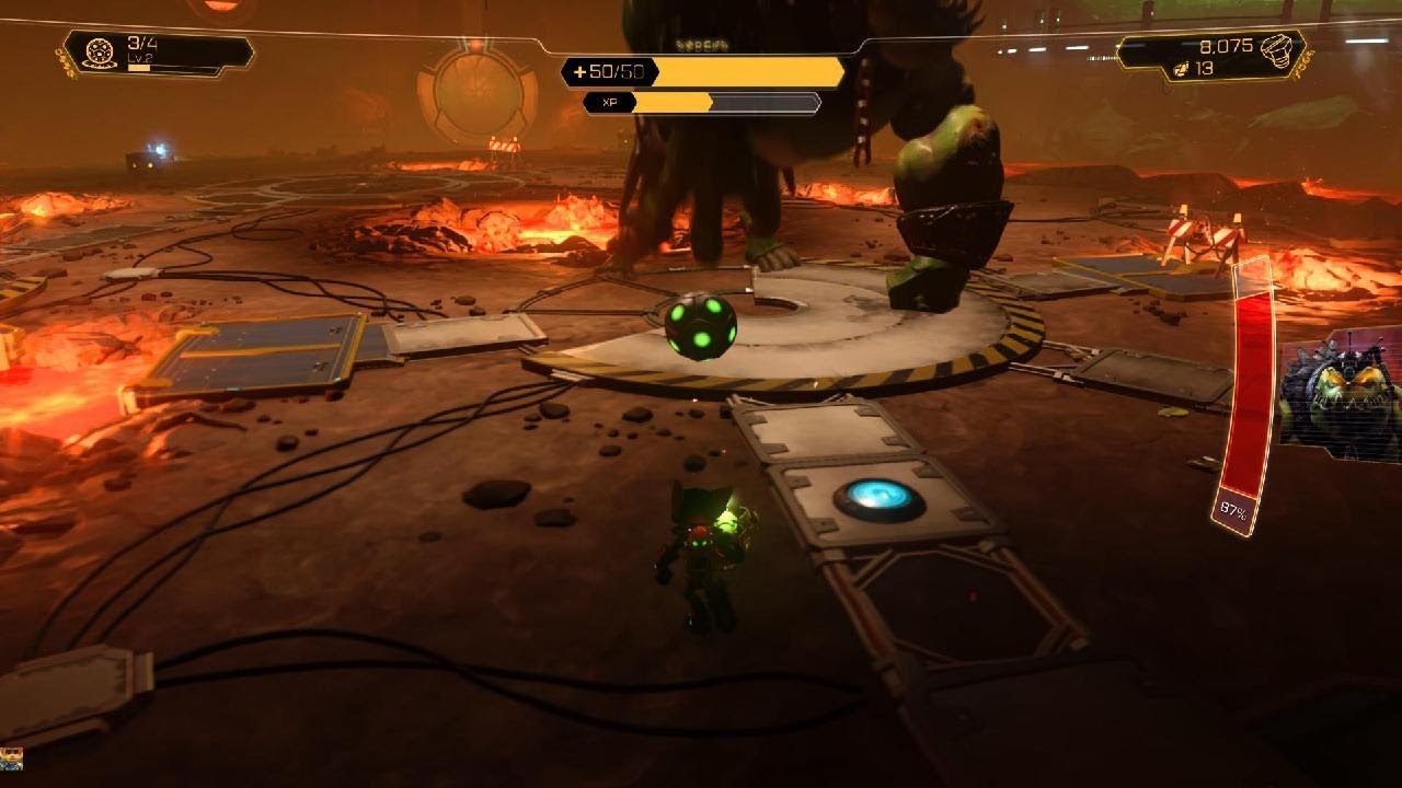 Ratchet & Clank Boss Fight 1 - Blargian Snagglebeast (4k 60fps) - YouTube