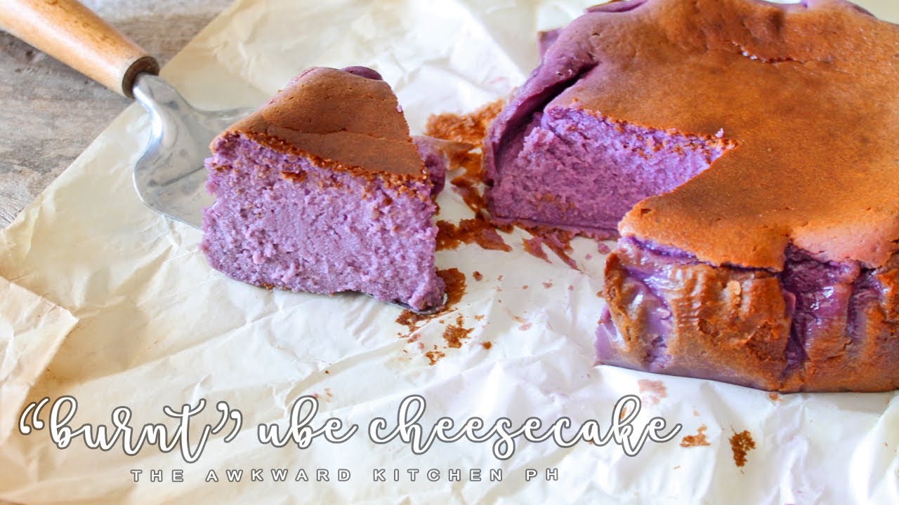 EASY! "BURNT" UBE CHEESECAKE | Ube Cheesecake Basque | Easy Ube ...