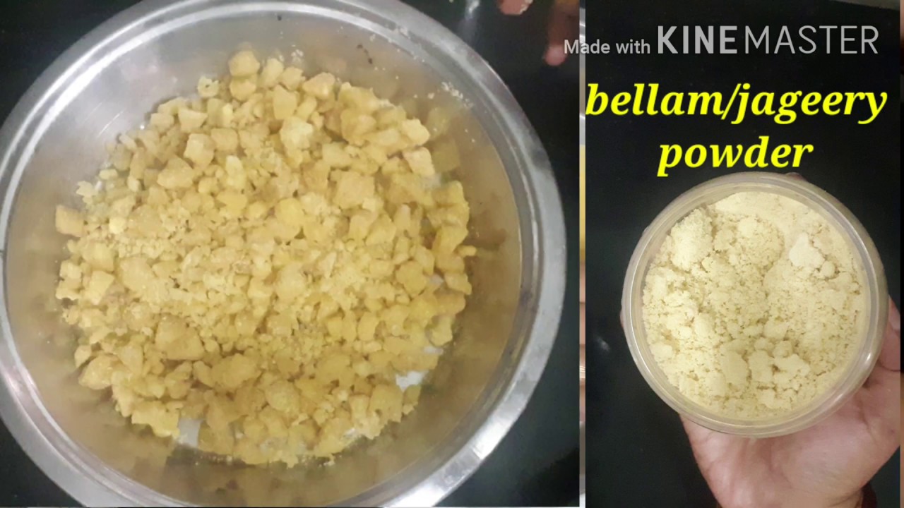 Jageery, bellam powder making process - YouTube